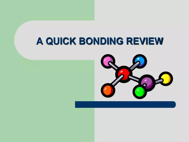 PPT - A QUICK BONDING REVIEW PowerPoint Presentation, free download ...