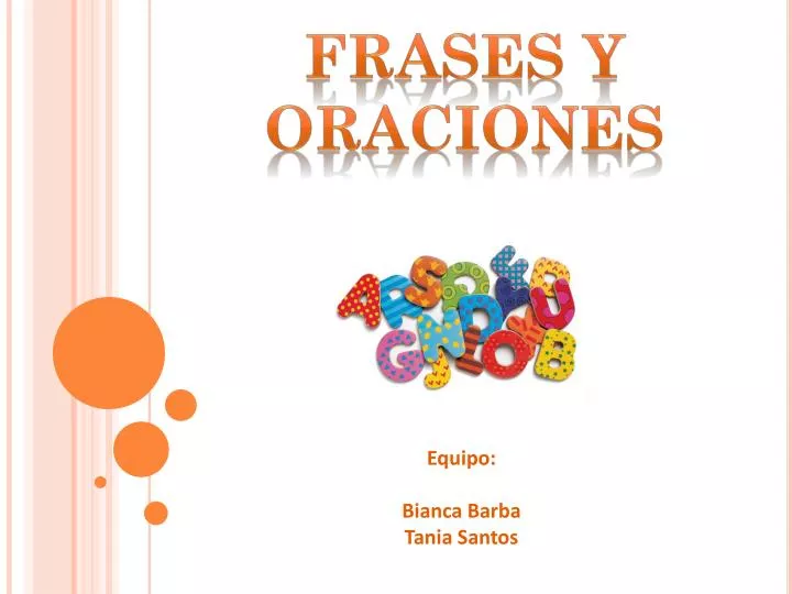 PPT - FRASES Y ORACIONES PowerPoint Presentation, free download - ID ...