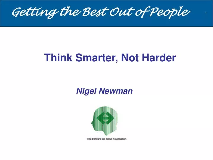 PPT - Think Smarter, Not Harder PowerPoint Presentation, free download ...