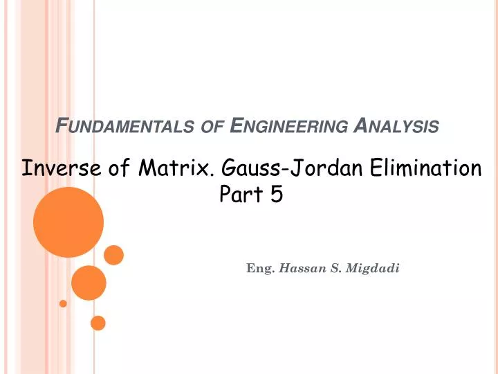 PPT - Fundamentals of Engineering Analysis PowerPoint Presentation ...