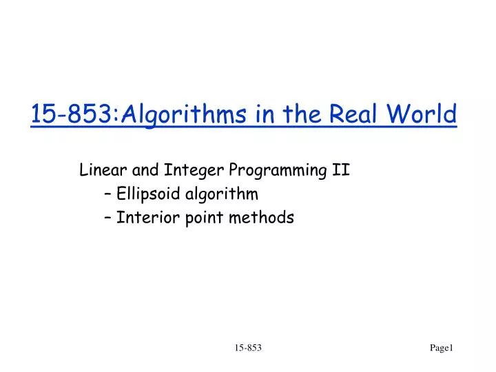 PPT - 15-853:Algorithms in the Real World PowerPoint Presentation, free ...