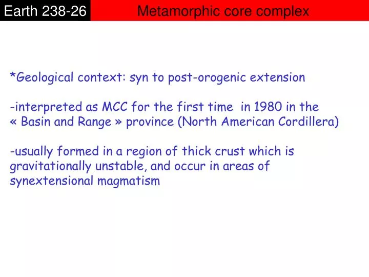 PPT - Metamorphic core complex PowerPoint Presentation, free download ...