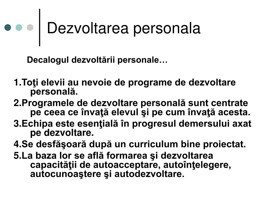 PPT - AUTOCUNOASTEREA SI DEZVOLTAREA PERSONALA PowerPoint Presentation ...