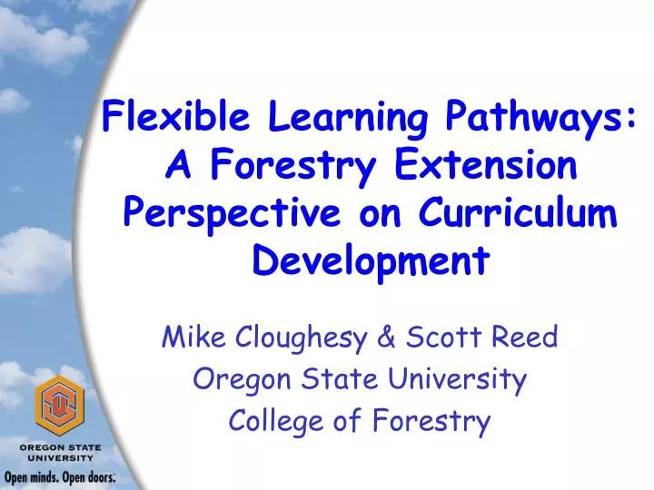 PPT - Flexible Learning Pathways: A Forestry Extension Perspective on ...