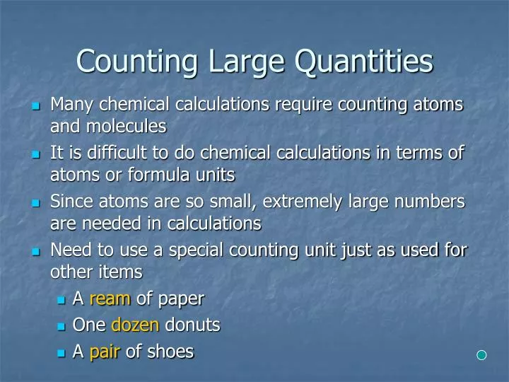 PPT - Counting Large Quantities PowerPoint Presentation, free download ...