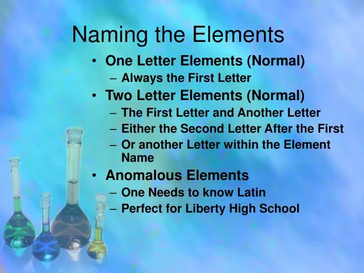 PPT - Naming the Elements PowerPoint Presentation, free download - ID ...