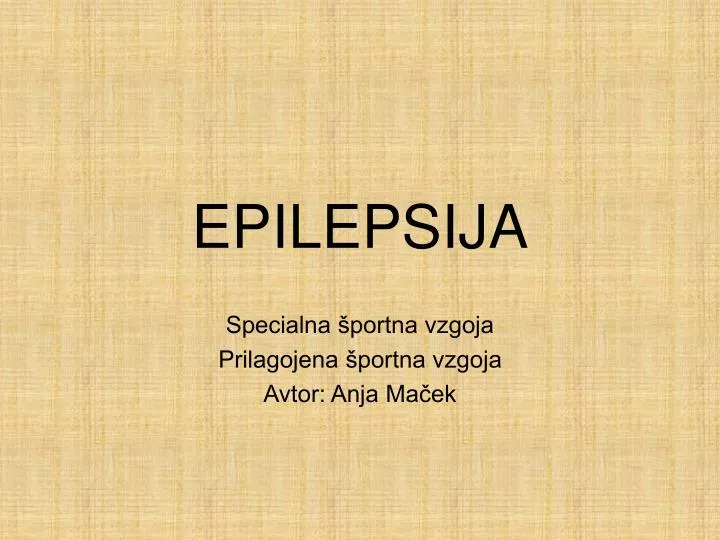 PPT - EPILEPSIJA PowerPoint Presentation, free download - ID:3827024