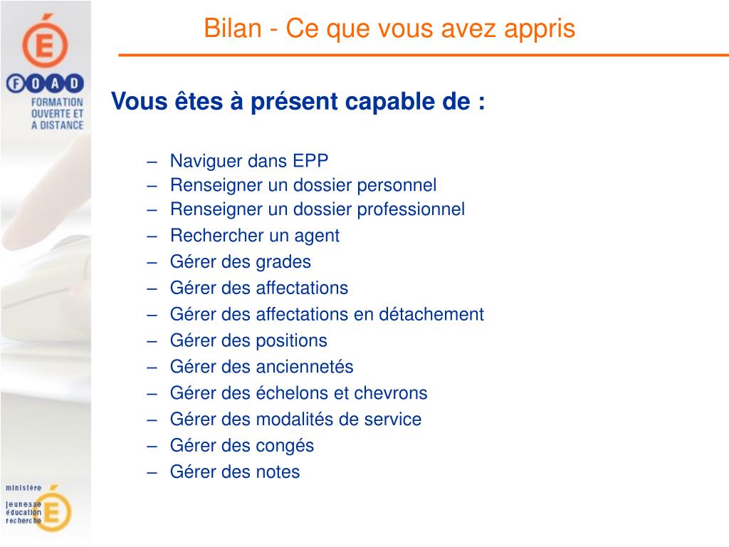 PPT - Module 5 : Bilan du module Gestion Individuelle Introduction au ... PPT - Module 5 : Bilan du module Gestion Individuelle Introduction au ...