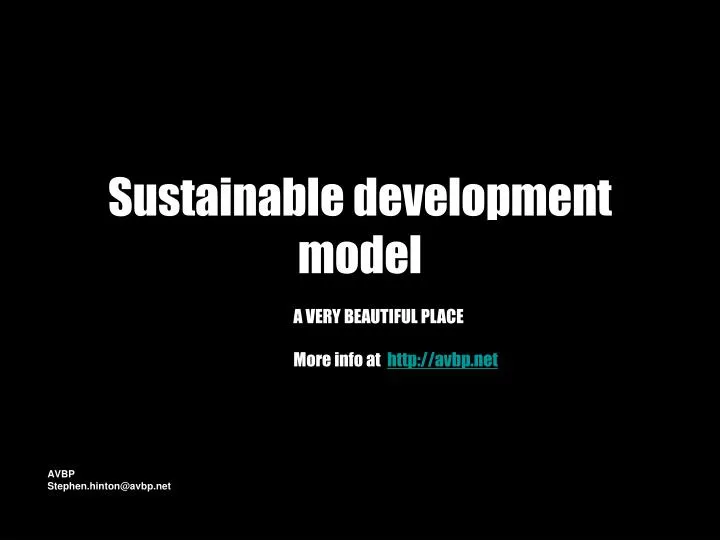 PPT - Sustainable development model PowerPoint Presentation, free ...