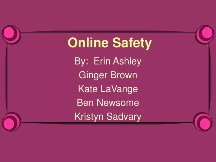PPT - Online Safety PowerPoint Presentation, free download - ID:3827414