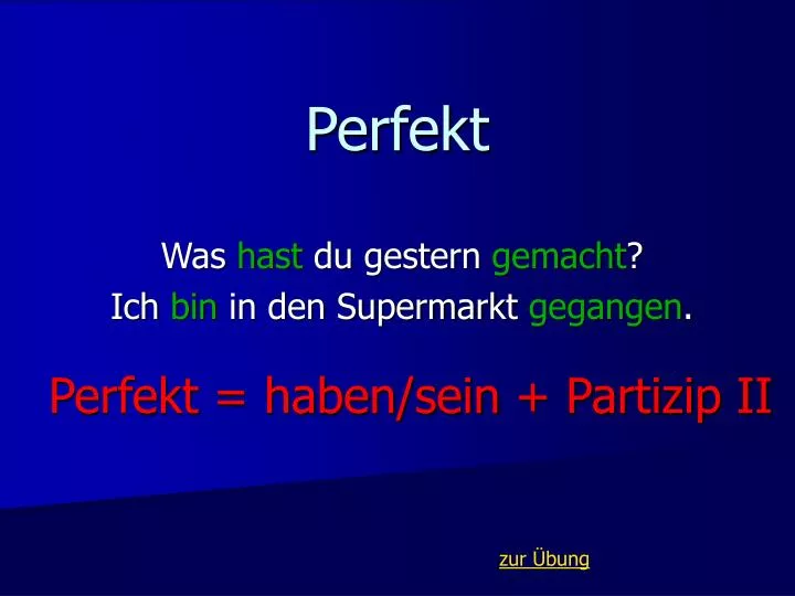 PPT - Perfekt PowerPoint Presentation, free download - ID:3828165