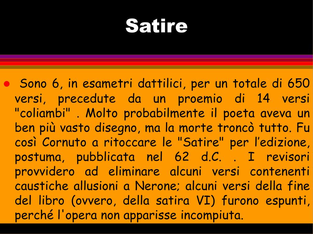 PPT - AULO PERSIO FLACCO (Volterra 34 d.C. – Roma 62 d.C.) PowerPoint ...