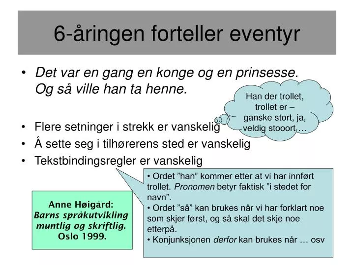 PPT - 6-åringen forteller eventyr PowerPoint Presentation, free ...