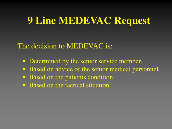 PPT - 9 Line MEDEVAC PowerPoint Presentation - ID:3829527