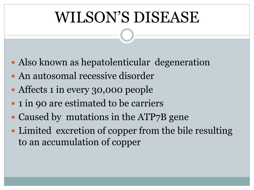 PPT - COPPER AND WILSON’S DISEASE PowerPoint Presentation, free ...