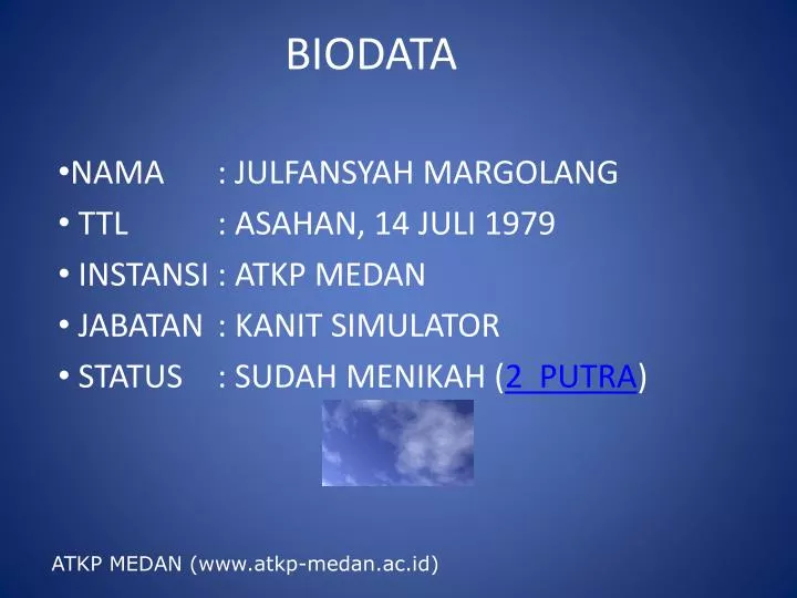 PPT - BIODATA PowerPoint Presentation, free download - ID:3829966