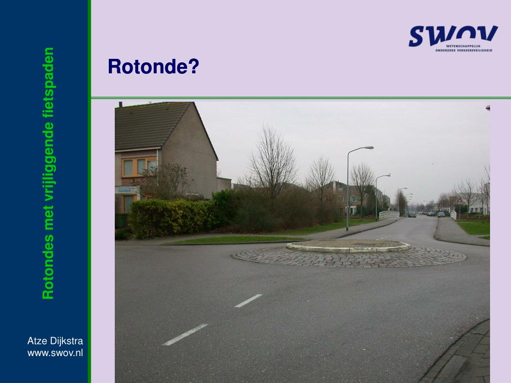 PPT - Rotondes met vrijliggende fietspaden PowerPoint Presentation ...