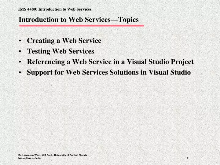 PPT - Introduction to Web Services—Topics PowerPoint Presentation, free ...