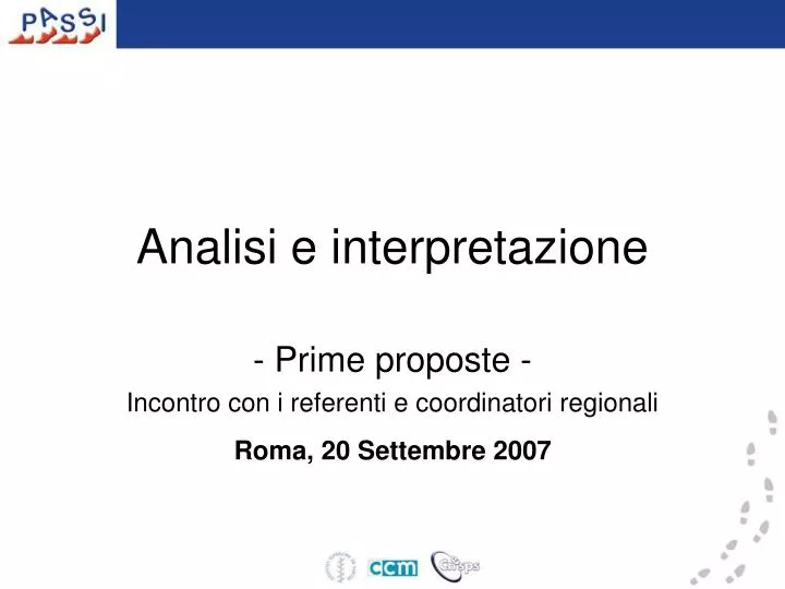PPT - Analisi e interpretazione PowerPoint Presentation, free download - ID:3832007