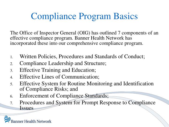PPT - Compliance Program Training PowerPoint Presentation - ID:3832127