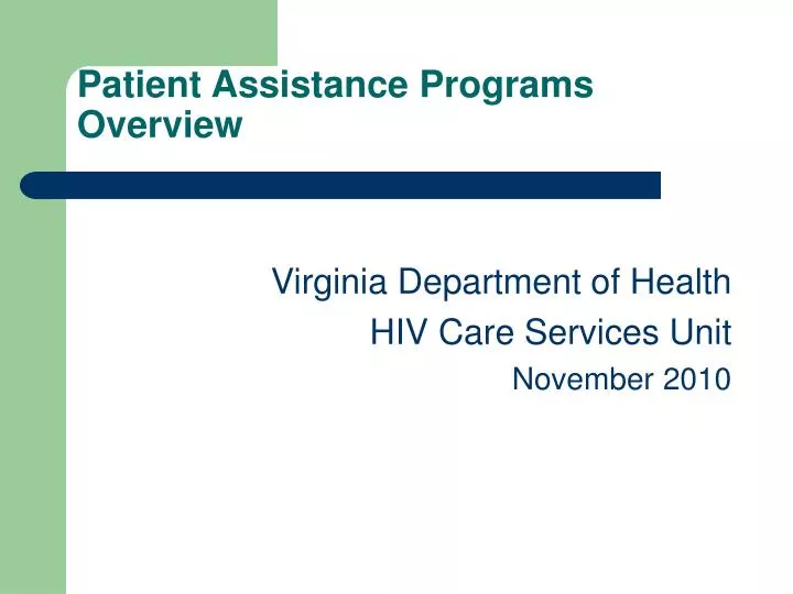 PPT - Patient Assistance Programs Overview PowerPoint Presentation ... PPT - Patient Assistance Programs Overview PowerPoint Presentation ...