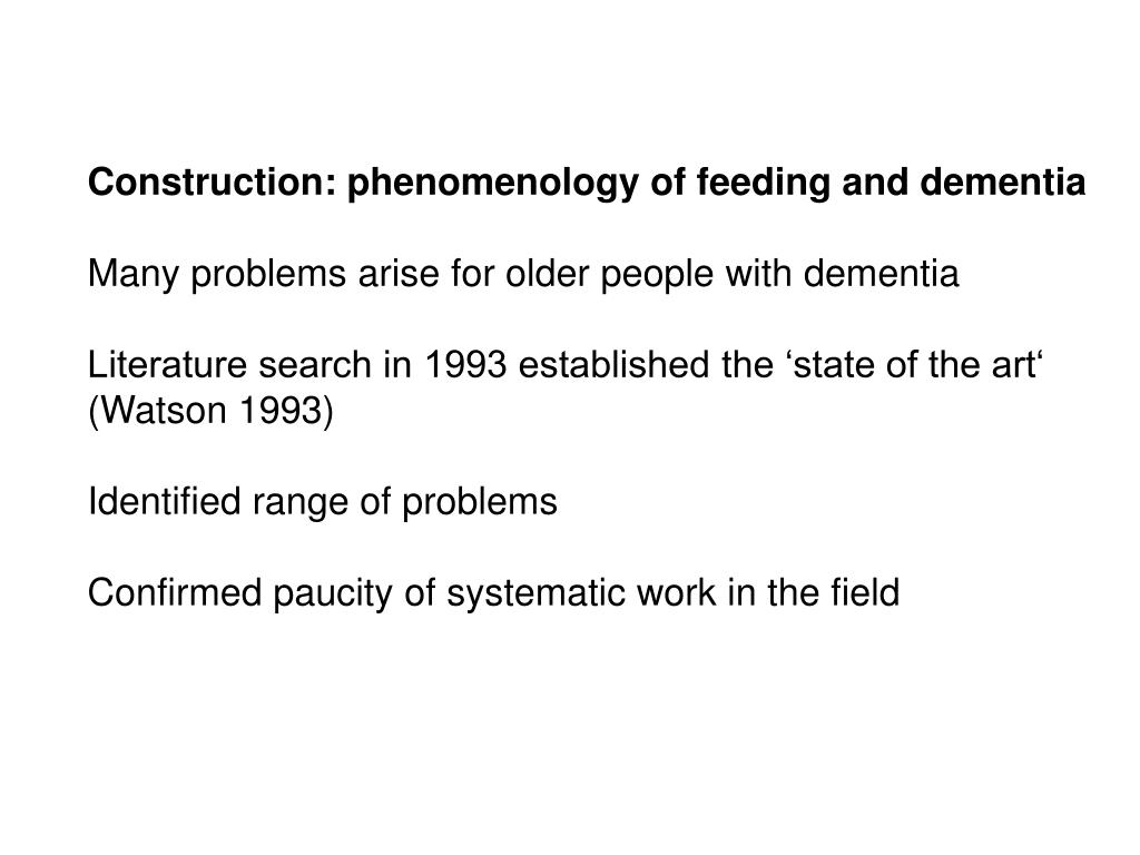 PPT - A natural history of the Edinburgh Feeding Evaluation in Dementia ...