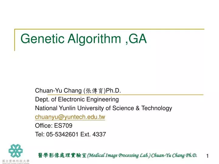PPT - Genetic Algorithm ,GA PowerPoint Presentation, free download - ID:3833501
