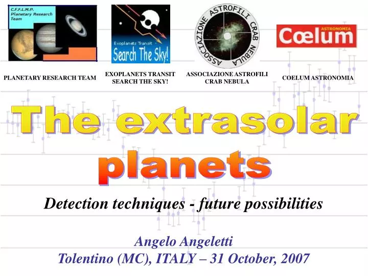 PPT - The extrasolar planets PowerPoint Presentation, free download ...