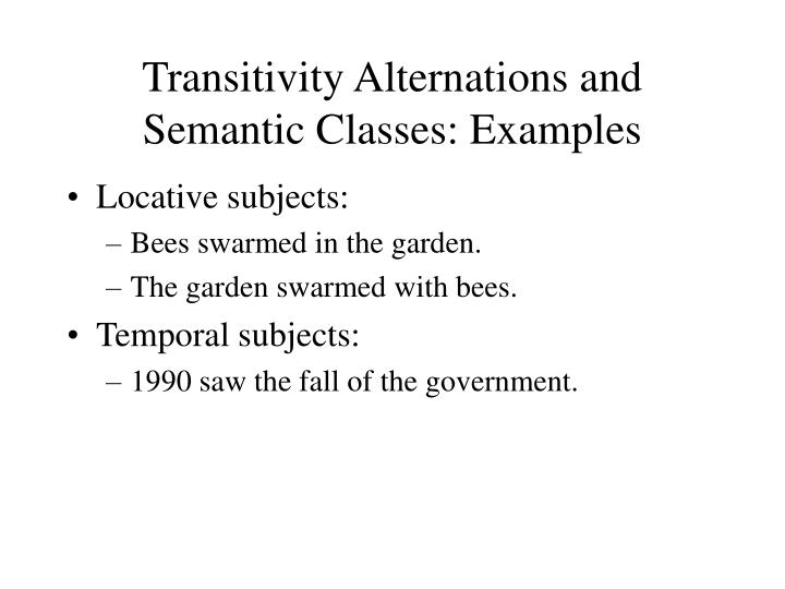 PPT - Overview of Lexical Semantics of Verbs PowerPoint Presentation ...