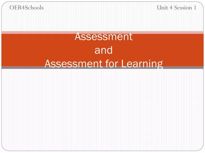 PPT - Assessment and Assessment for Learning PowerPoint Presentation ...