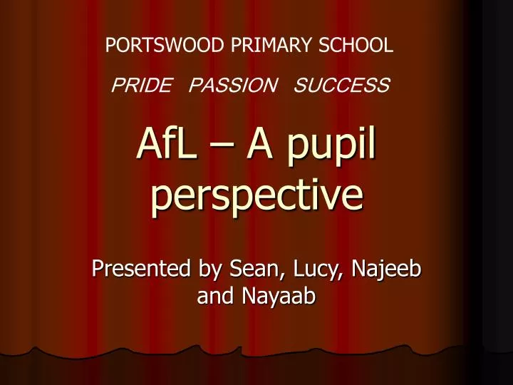 PPT - AfL – A pupil perspective PowerPoint Presentation, free download ...