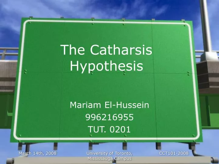 PPT - The Catharsis Hypothesis PowerPoint Presentation, free download ...