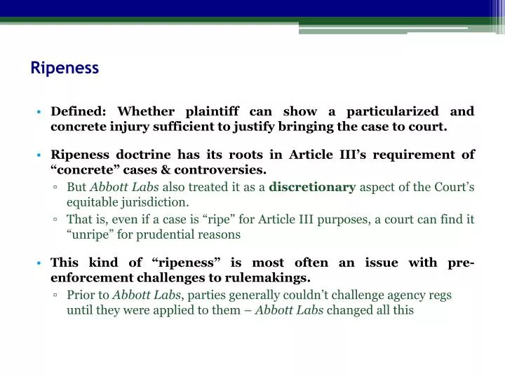 PPT - Ripeness PowerPoint Presentation, free download - ID:3836177