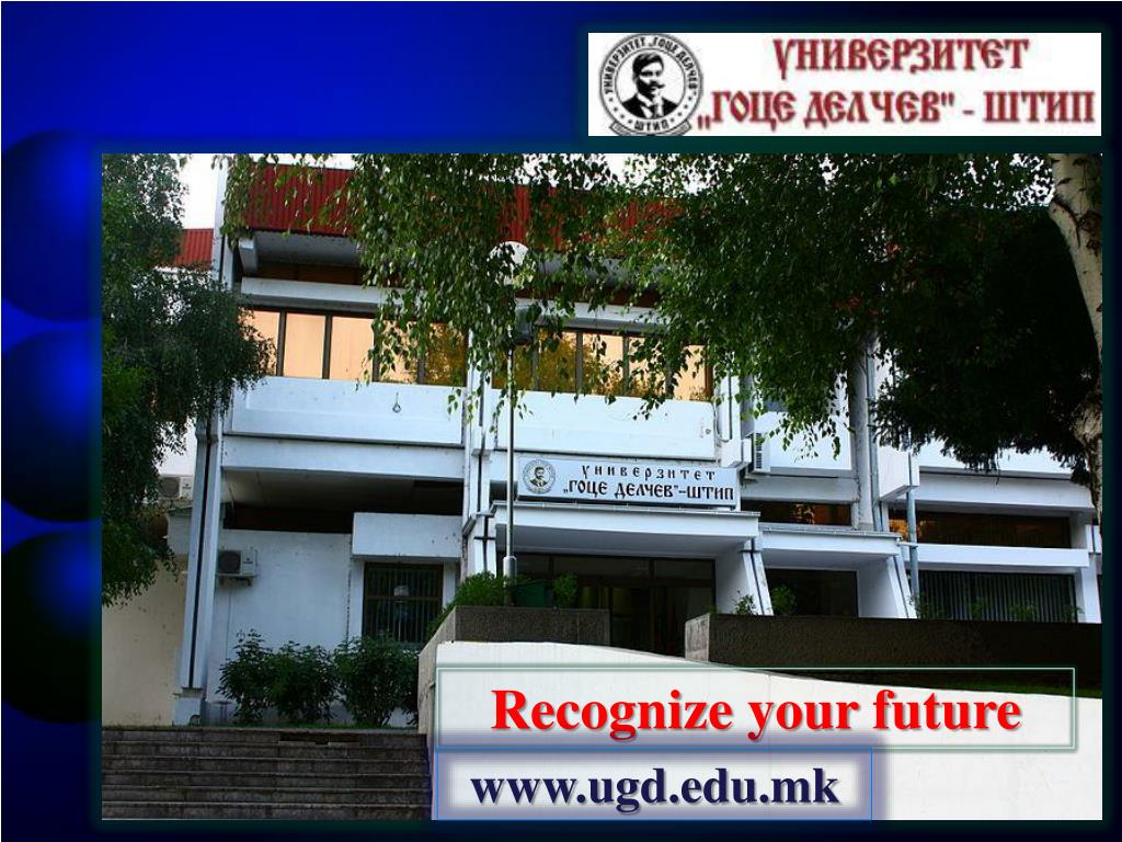 PPT - “ Goce Delcev ” University - Stip Faculty of Medical Sciences ...