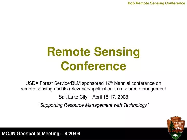 PPT - Remote Sensing Conference PowerPoint Presentation, free download ...