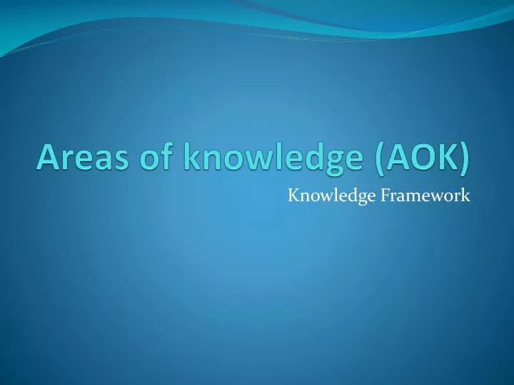 PPT - Areas of knowledge (AOK) PowerPoint Presentation, free download ...