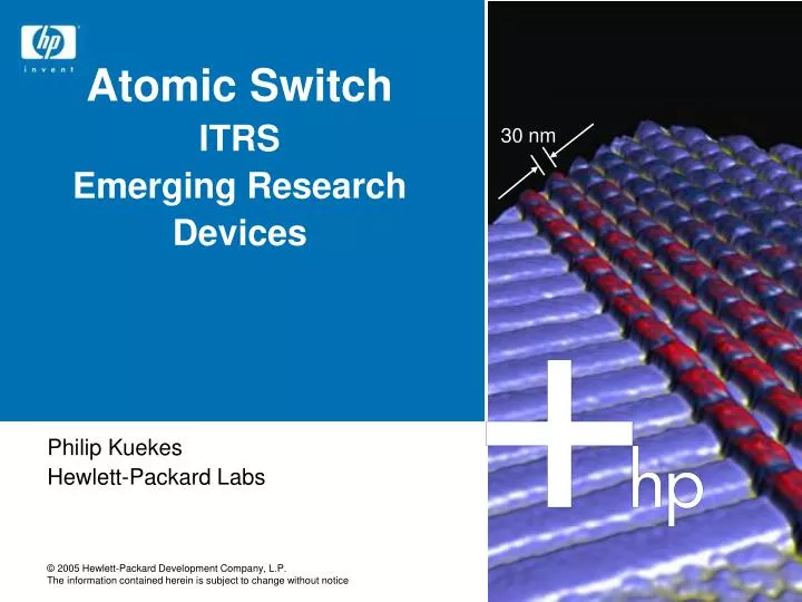 PPT - Atomic Switch ITRS Emerging Research Devices PowerPoint ...
