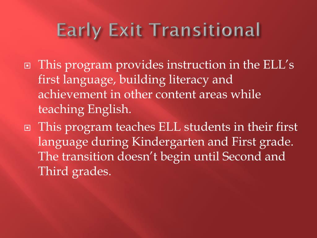 Ppt Transitional Bilingual Education Powerpoint Presentation Free