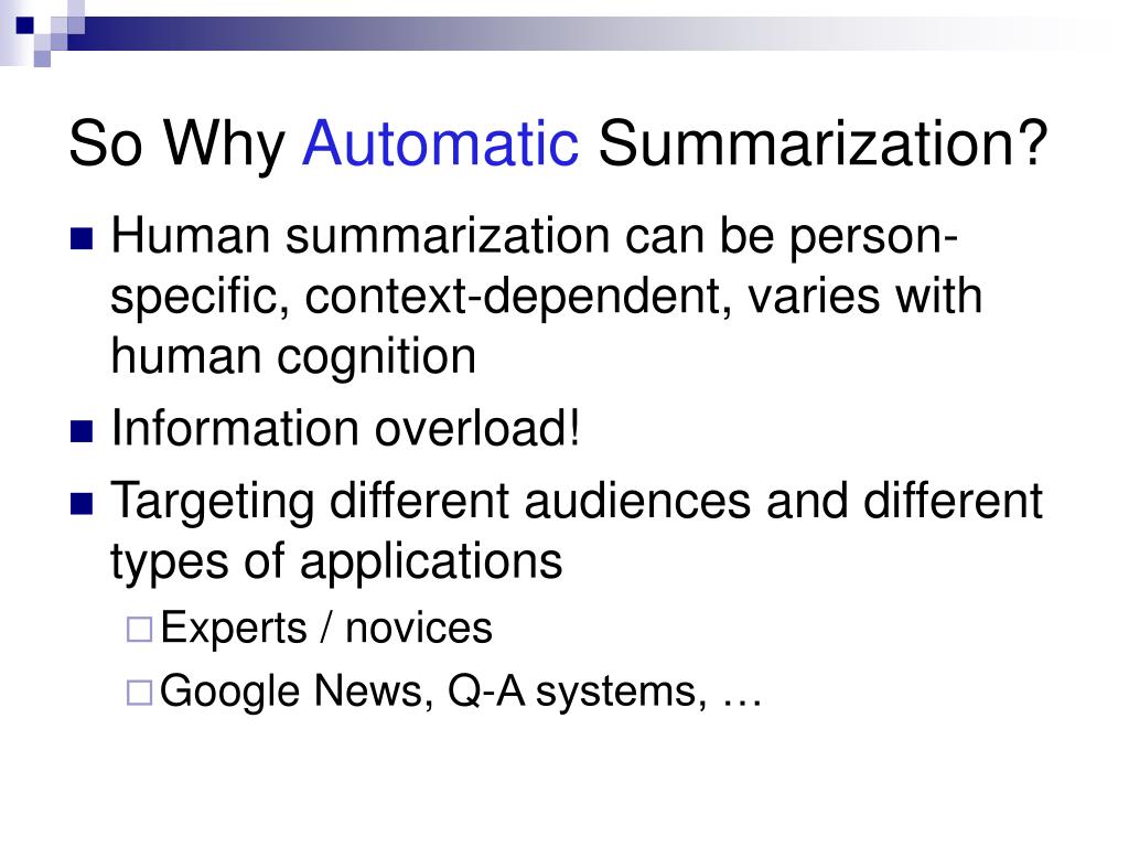 PPT - Automatic Text Summarization PowerPoint Presentation, free ... PPT - Automatic Text Summarization PowerPoint Presentation, free ...