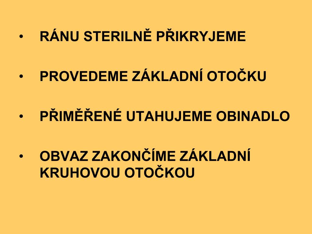 PPT - ZDRAVOVĚDA - 9. ročník OBVAZOVÁ TECHNIKA PowerPoint Presentation ...