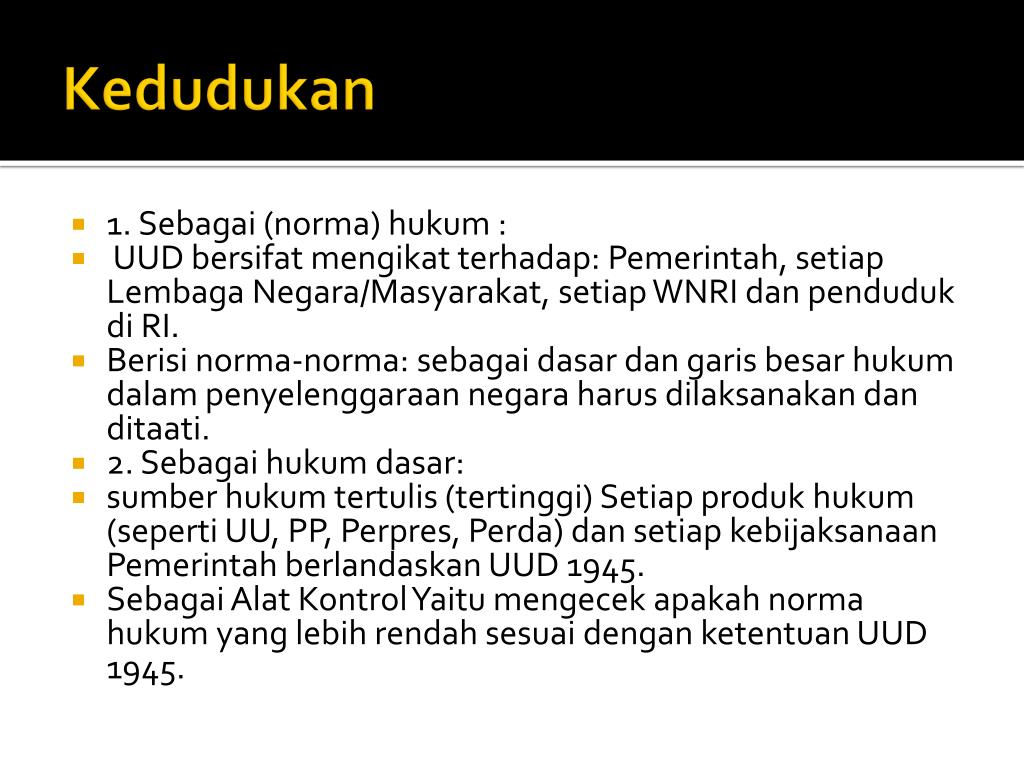 Ppt Fungsi Kedudukan Dan Kasus Uud 1945 Powerpoint Presentation Free Download Id3841014