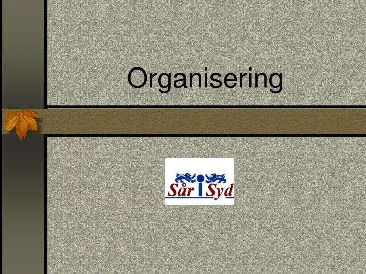 PPT - Organisering PowerPoint Presentation, free download - ID:3841300