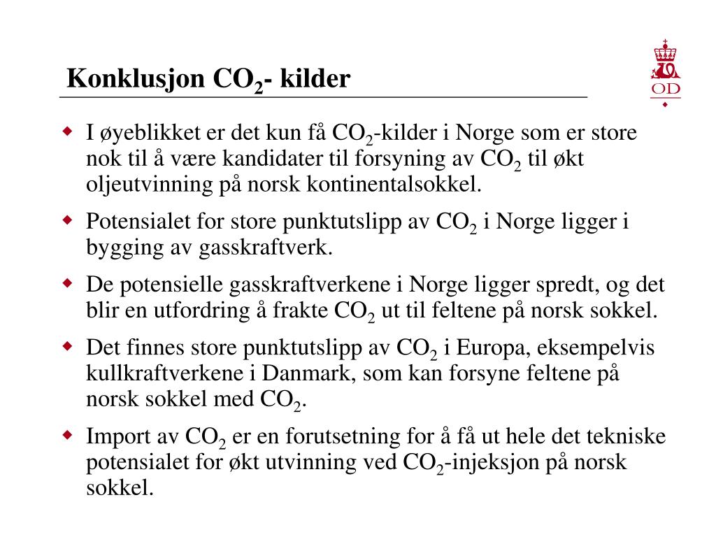 PPT - Muligheter for økt oljeutvinning ved injeksjon av CO 2 Odd Magne ...