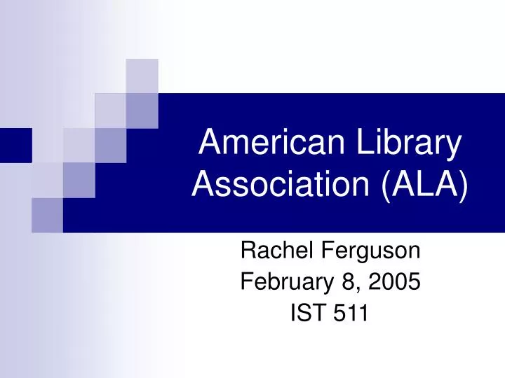 PPT - American Library Association (ALA) PowerPoint Presentation, free ...