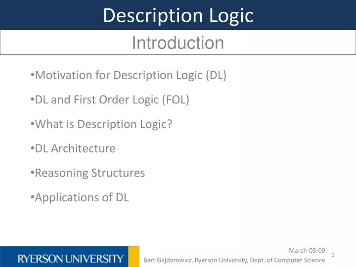 PPT - Description Logic PowerPoint Presentation, free download - ID:3842403