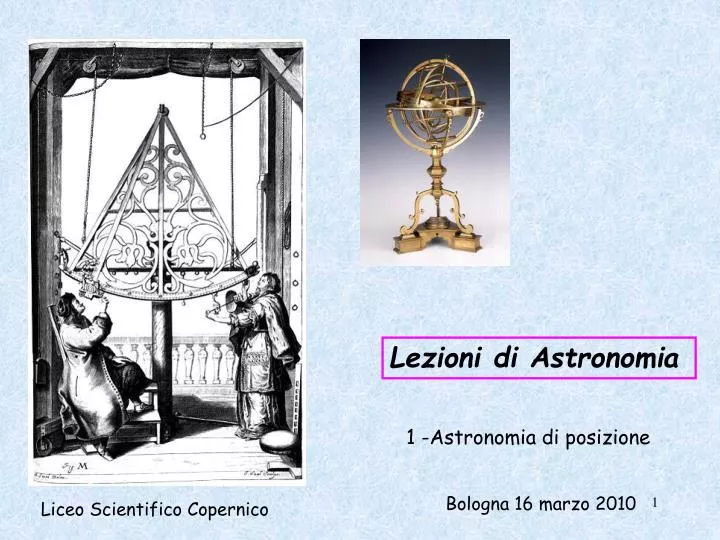 PPT - Lezioni di Astronomia PowerPoint Presentation, free download - ID ...