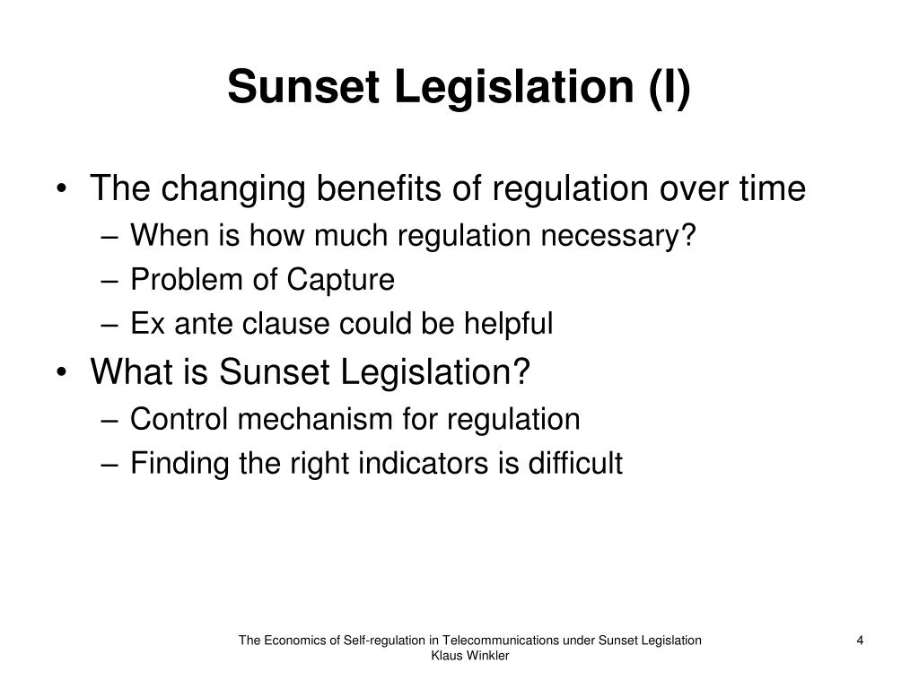 PPT - The Economics of Self-regulation in Telecommunications under ...