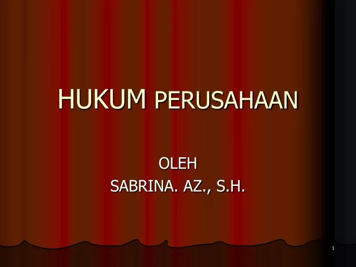 PPT - HUKUM PERUSAHAAN PowerPoint Presentation, free download - ID:3843631