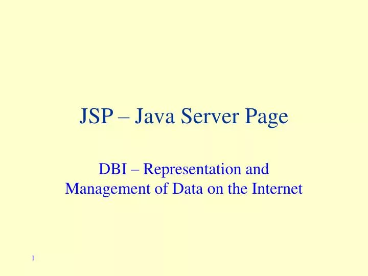 Ppt Jsp Java Server Page Powerpoint Presentation Free Download Id3845292