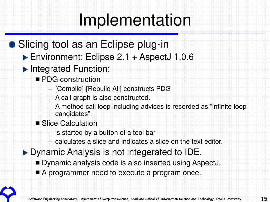 Ppt Debugging Support For Aspect Oriented Program Using Program Slicing And Call Graph